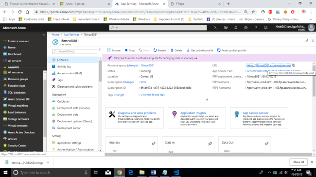 Create Web App In Azure And Publish Using File Explorer